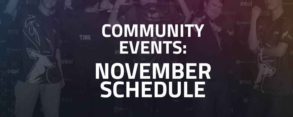 November Community Events Schedule | National Student Esports