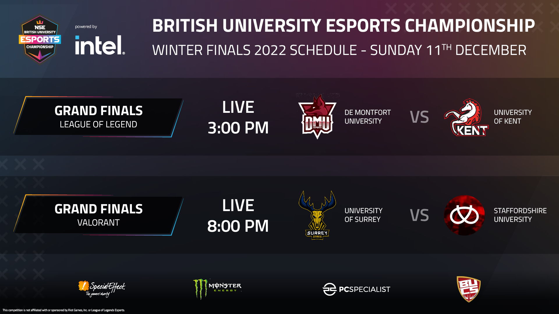 BUEC Winter 2022 Finals - Sunday Schedule & Preview | National Student ...