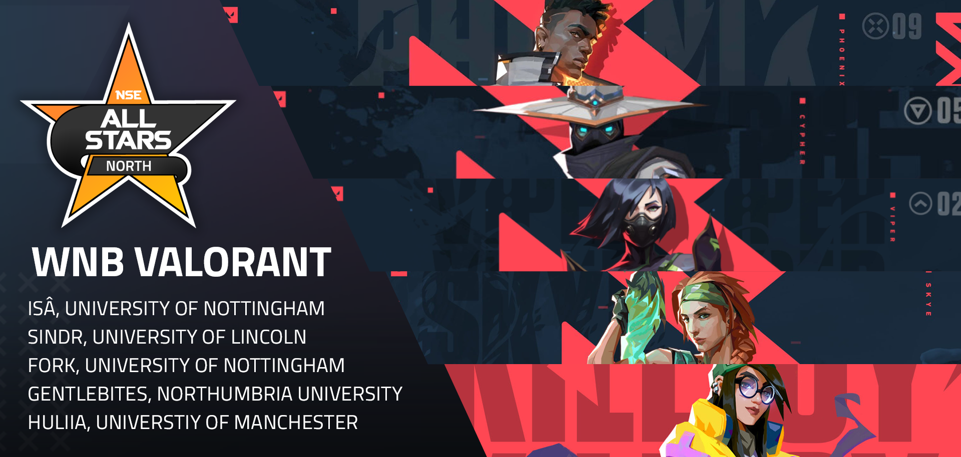 NSE W&NB VALORANT All Stars Winter 2023 - Teams Announced | National ...